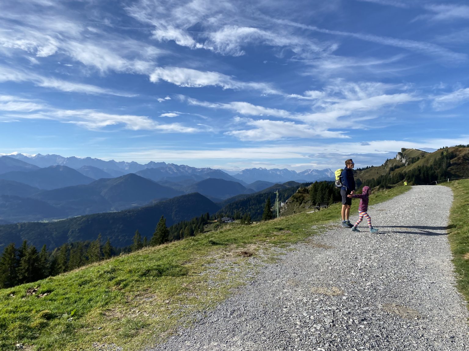 Brauneck Höhenweg: Panorama Familienwanderung am Brauneck | Gipfelfamilie